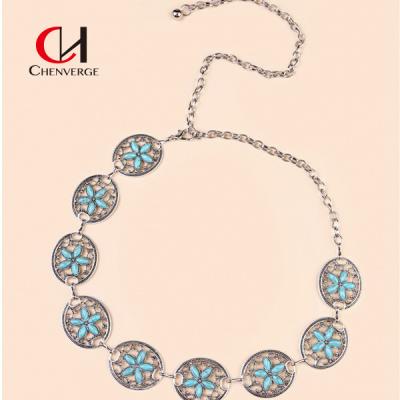 Cina Delicata cintura in metallo Lunghezza standard da donna Stile resort quattro stagioni in vendita