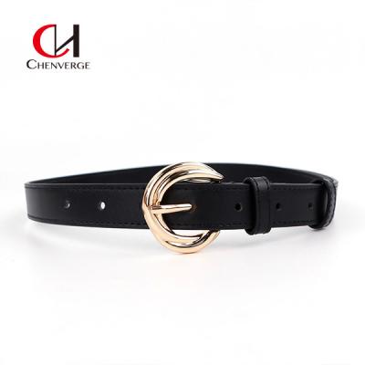Cina Cintura da donna nera di lunghezza standard Fibbia per cintura in oro stile business moda in vendita