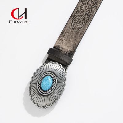 Cina Cintura in pelle da donna alla moda Cinture retrò in denim occidentale Cool Girls per tutta la stagione in vendita