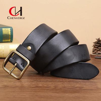 Cina Cintura in pelle da lavoro da 130 cm Cintura da uomo in pelle bovina con strato superiore di dimensioni standard in vendita