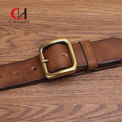 Cina Cintura in pelle da lavoro da 130 cm Cintura da uomo in pelle bovina con strato superiore di dimensioni standard in vendita