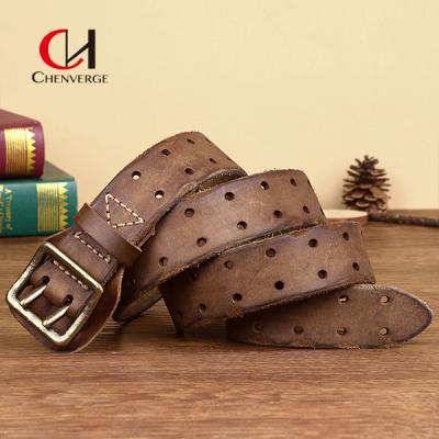 Cina Cinturino in vera pelle moda rosso marrone nero kaki color caffè per uomo in vendita