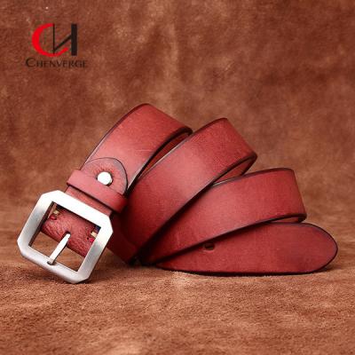 Cina 120cm Length Genuine Leather Belt With Smooth Strap Solid Pattern in vendita