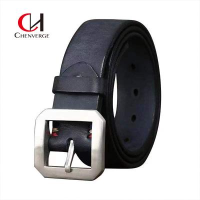 Cina 120cm Length Genuine Leather Belt With Smooth Strap Solid Pattern in vendita