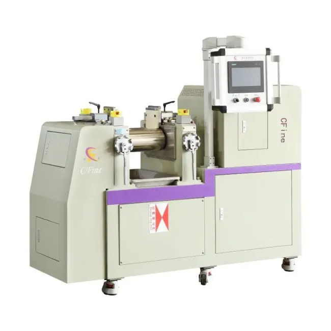 CF-230 Two Roll Mill Rubber Machine internal view