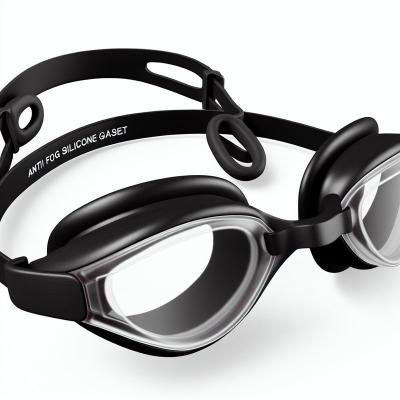 중국 실리콘 가스켓과 함께 검은 안티 안개 수영용 안경 판매용