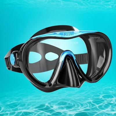 China Silicone Mouthpiece Diving Snorkel Mask Featuring Tempered Glass Lens Outdoor Leisure Style Designed for Performance and Comfortable for sale