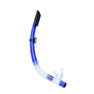 China Adults Youth Freediving Scuba Diving Snorkel With Splash Guard And Top Valve for sale