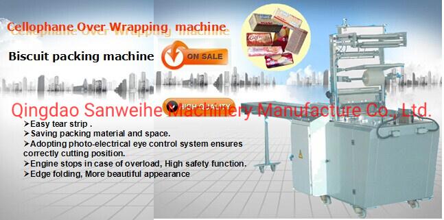China Factory Rice Cake/Biscuit/ Wafer Over Wrapping Type Automatic Packing Machine