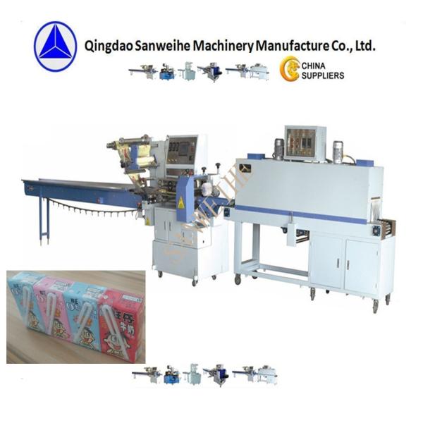 Swsf 590 Shrink Wrap Packing Machine Alcohol Bottles Automatic POF Shrink Film Packaging