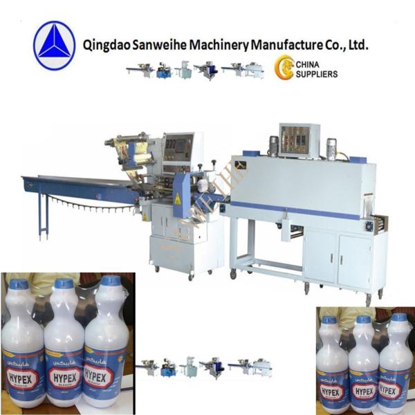 Swsf 590 Shrink Wrap Packing Machine Alcohol Bottles Automatic POF Shrink Film Packaging