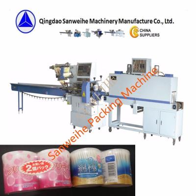 China SWC 590 Chow Mein Packing Machine 3 Sides Seal Auto Shrink Wrap Machine for sale