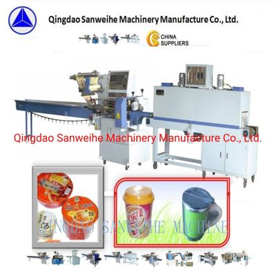 China SWC 590 Chow Mein Packing Machine 3 Sides Seal Auto Shrink Wrap Machine for sale