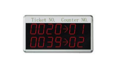 China 6 digit LED,2 red window number and 4 red call number,double rows,main display for queue for sale