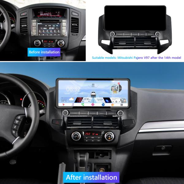 Quality Touch Screen Android Car Head Unit Quad Core Universal Car DVD Player 12.3 Inch For Mitsubishi Pajero V97 for sale