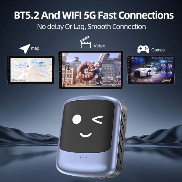Quality BT5.2 WiFi 5G Android Carplay Box Voice Control AI Carplay Box for sale