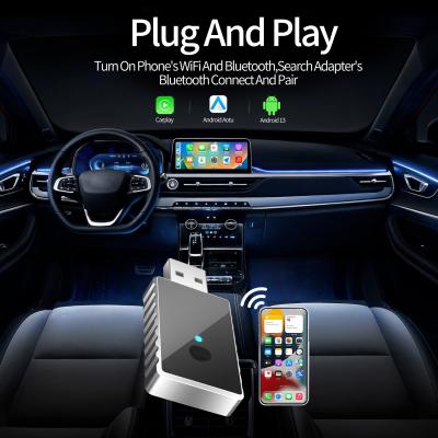 China Plug And Play Android Carplay Box Universal Wireless Car Adapter Support Steering Wheel Control for sale