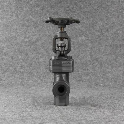 China Angle Type Forged Steel Globe Valve SW NPT Carbon Steel Angle Stop Valv for sale