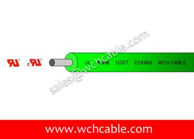 China 300V mPPE Wire UL11027 22AWG Solid 1/0.643 OD1.15mm Black for sale