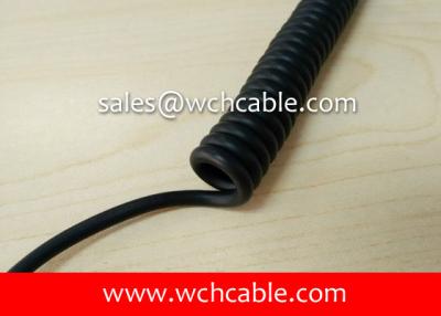 China UL21322 Acid Resistant Extension Lead Curly Cable 60C 90V for sale