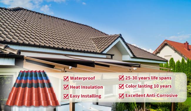 Colombia APVC Spanish roof tile chinese economic asa pvc plastic roof tile for house/building materials corrugated asa pvc sheet