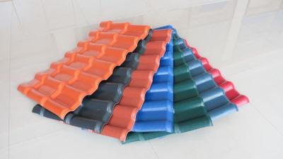 Cina Il colore su ordinazione del PVC dello strato di plastica del tetto ha ondulato Asa Chinese Roof Tiles isolato il calore in vendita
