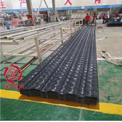 Cina synthetic resin roofing sheet/synthetic resin double roman tiles /synthetic resin bent tiles in vendita