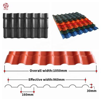 Cina Resina diretta delle mattonelle del PVC della manifattura asa che copre il tetto di plastica dello synthet degli strati con l'alta qualità in vendita