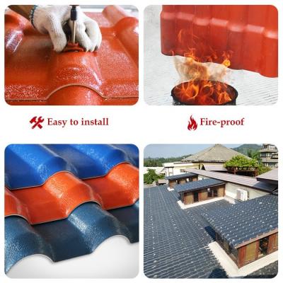中国 factory direct sale  oem corrugated asa synthetic resin tile 3 layer asa roof tile asa roof sheet 販売のため