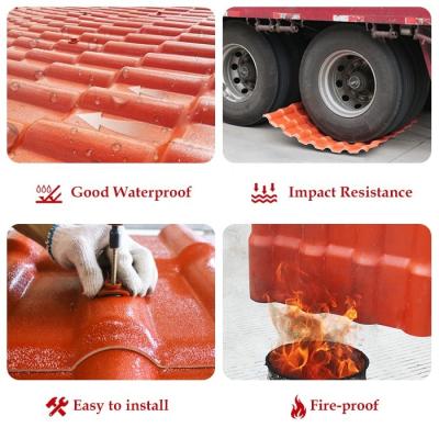 Cina Sound insulation tejas de plstico house roofing sheet anti-corrosion  asa color coated synthetic resin tile in vendita