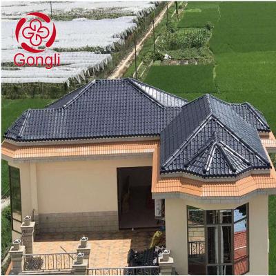 Cina 1.74g/Cm3 di plastica ignifugo ASA Synthetic Resin Roof Tile per la tettoia in vendita