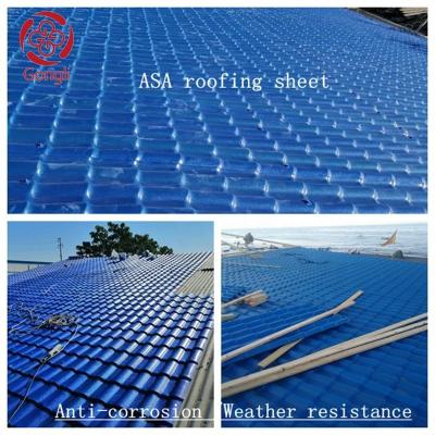 Cina ODM ASA Synthetic Resin Roof Tile ignifugo Grey Colour in vendita