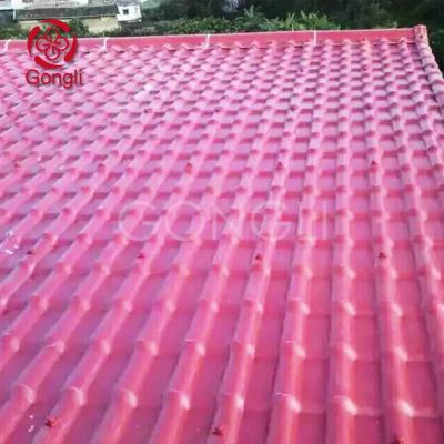 Cina ODM ASA Synthetic Resin Roof Tile ignifugo Grey Colour in vendita