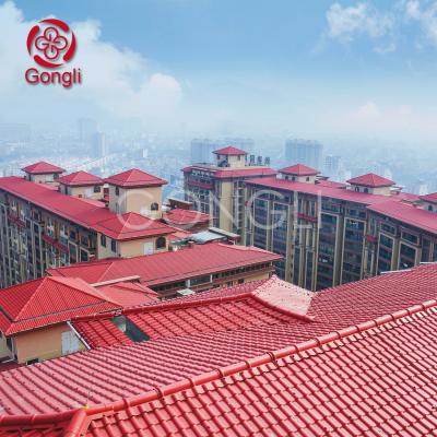 Cina ODM ASA Synthetic Resin Roof Tile ignifugo Grey Colour in vendita