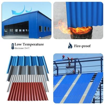 Cina Il blu del trapezio APVC ha ondulato gli strati coprenti di plastica riscalda isolato in vendita