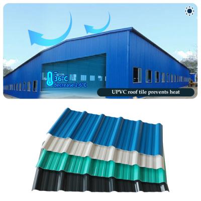 Cina Heat insulation 25 year warranty weather resistant corrugated plastic roofing sheets upvc sheets in vendita