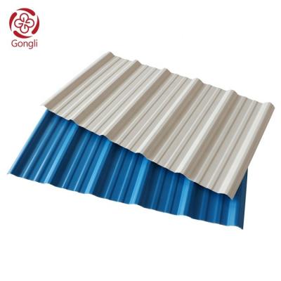 Cina Light weight plastic weather resistant performance pvc trapezoid roof shingles sheet in vendita