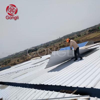 China Prova de calor plástica branca da folha do telhado do PVC do trapézio 1.5mm da casa de campo à venda