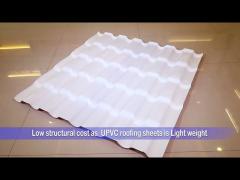 Aging Proof FRP Transparent Roofing Sheets , 12m Corrugated Polycarbonate Roof Sheet