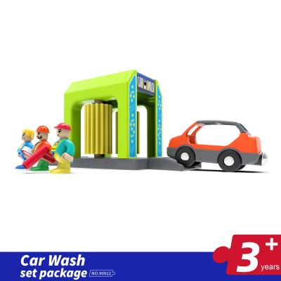 China Children's  Track Car Railway Toy Set Educational Puzzle Toys Model Wooden Rail Train Toys for sale
