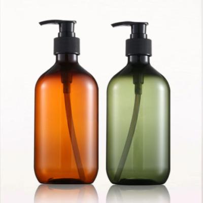 China 300ml 500ml Empty PET Plastic Bottle Shampoo Hair Care Bottle Packaging for sale