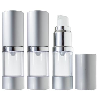 China Airless Pump Plastic Vacuum Bottle Refillable Travel Container 15 Ml / 0.5 Oz for sale