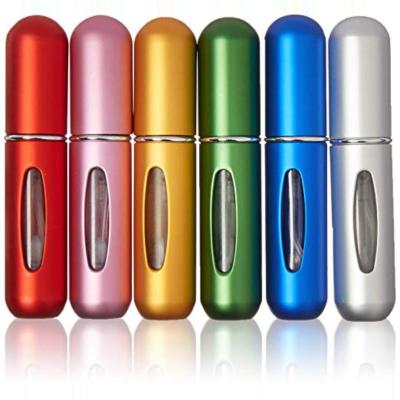 China Low MOQ 5ml Portable Mini Refillable Perfume Empty Spray Bottle with Atomizer Pump for sale