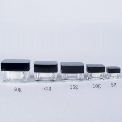 China Double Wall Plastic Acrylic Cosmetic Packaging Cream Jar for Skincare for sale
