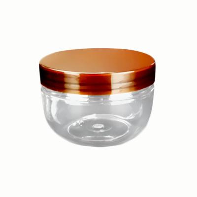 China Hot selling Custom Color 250g Plastic PET Face Cream Jar For Cosmetic for sale