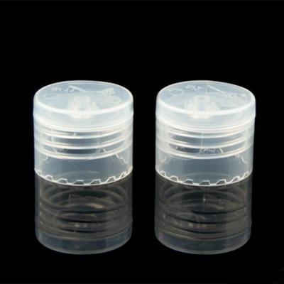 China PP Material 24/410mm Cosmetic Bottle Transparent Plastic Flip Top Cap for sale