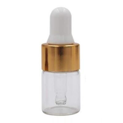 China Clear Glass Dropper Bottles Essential Oil Travel Refillable Cosmetic Sample Container for sale