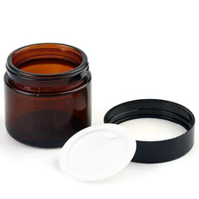 China Wholesale Amber Empty Glass Container Face Cream Jar  30g 50g for sale