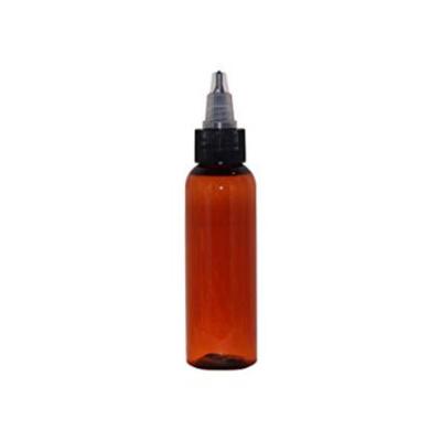 China Empty 250ml Plastic PET Bottle Amber Color Hair Oil Packaging for sale