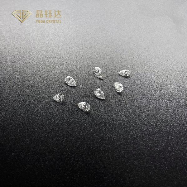 DEF Color HPHT Pear Shape Fancy Cut Lab Diamonds 0.05ct To 0.3ct